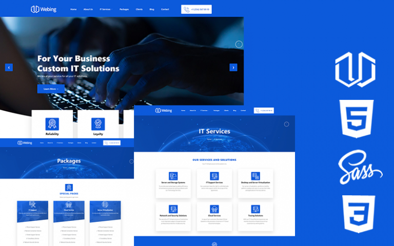 Webing – IT Solutions Html5 Css3 Theme Website Template